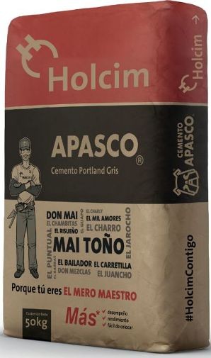 CEMENTO HOLCIM APASCO 50 KG CPC30R GRIS : FERREBLOCK | Concretos y ...