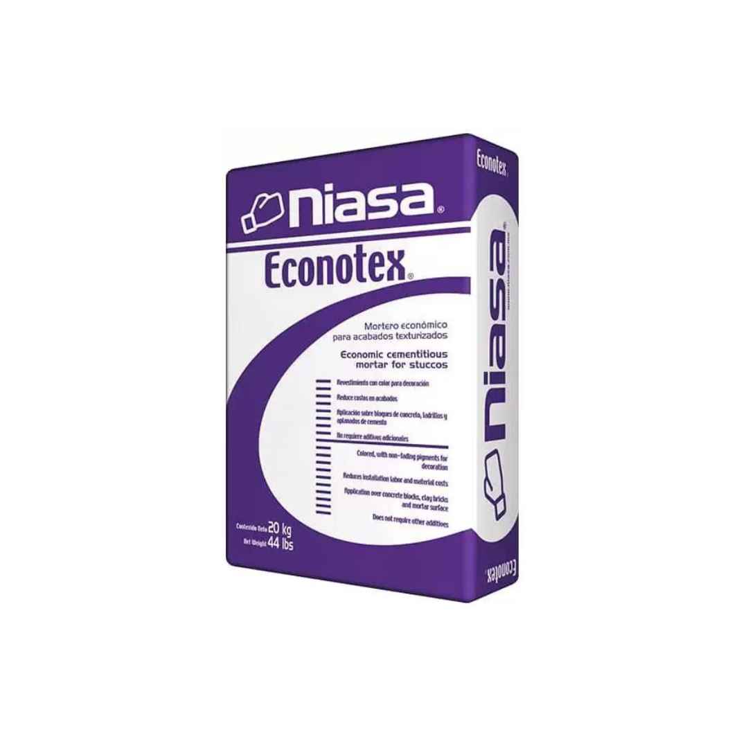 ECONOTEX NIASA BLANCO FINO 20 KG : FERREBLOCK | Concretos y Materiales ...